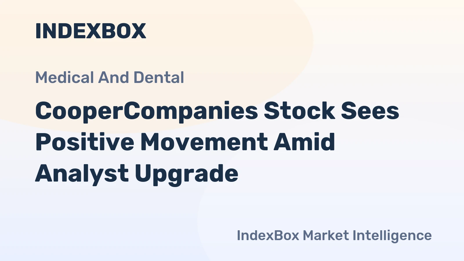 CooperCompanies Stock Sees Positive Movement Amid Analyst Upgrade