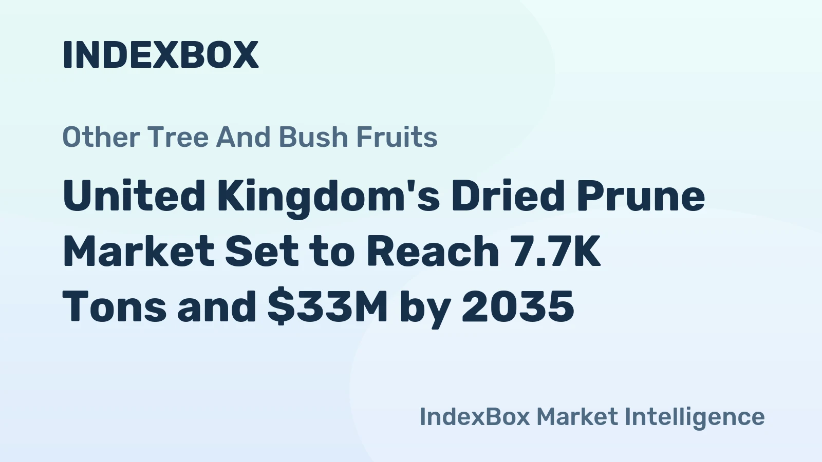 United Kingdom's Dried Prune Market Set to Reach 7.7K Tons and $33M by 2035