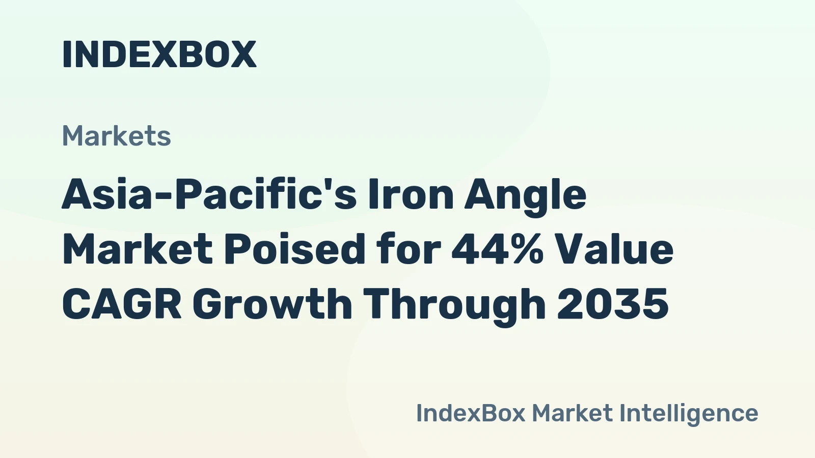 Asia-Pacific's Iron Angle Market Poised for 44% Value CAGR Growth Through 2035