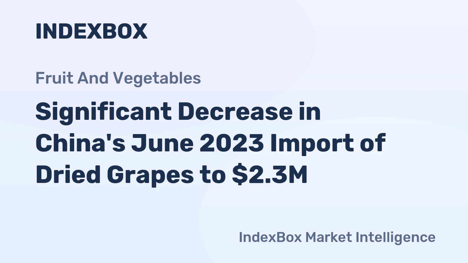 Significant Decrease in China's June 2023 Import of Dried Grapes to $2.3M