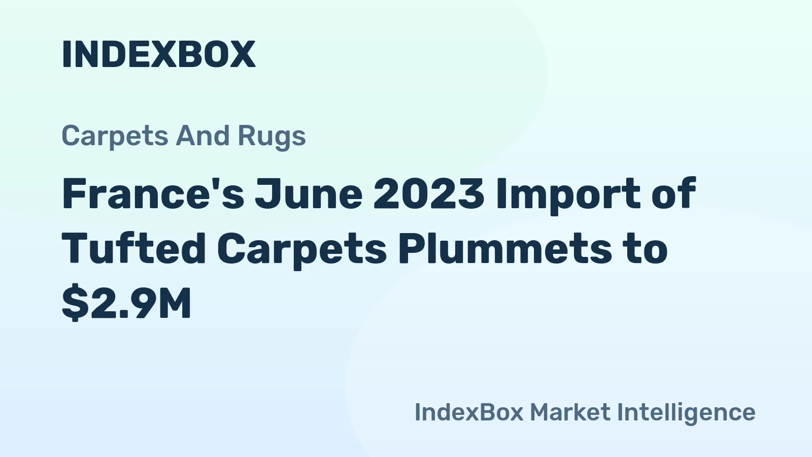 France's June 2023 Import of Tufted Carpets Plummets to $2.9M
