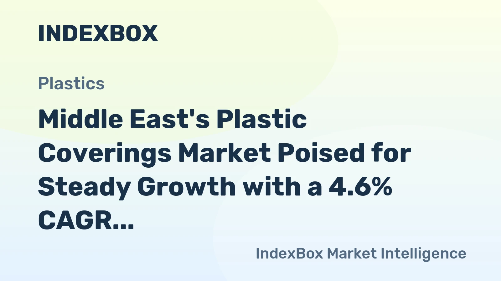 Middle East's Plastic Coverings Market Poised for Steady Growth with a 4.6% CAGR in Value