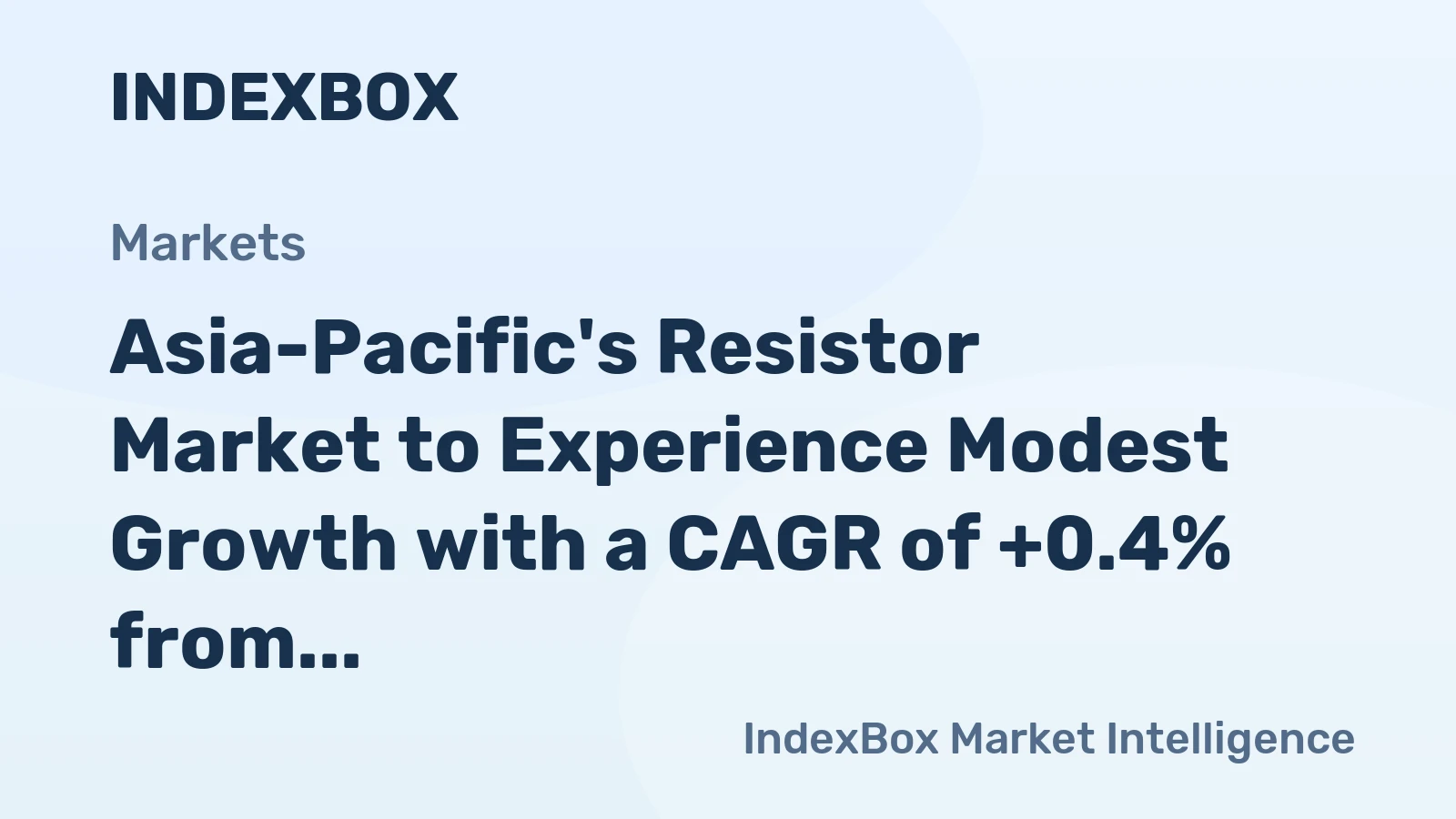 Asia-Pacific's Resistor Market to Experience Modest Growth with a CAGR of +0.4% from 2024 to 2035