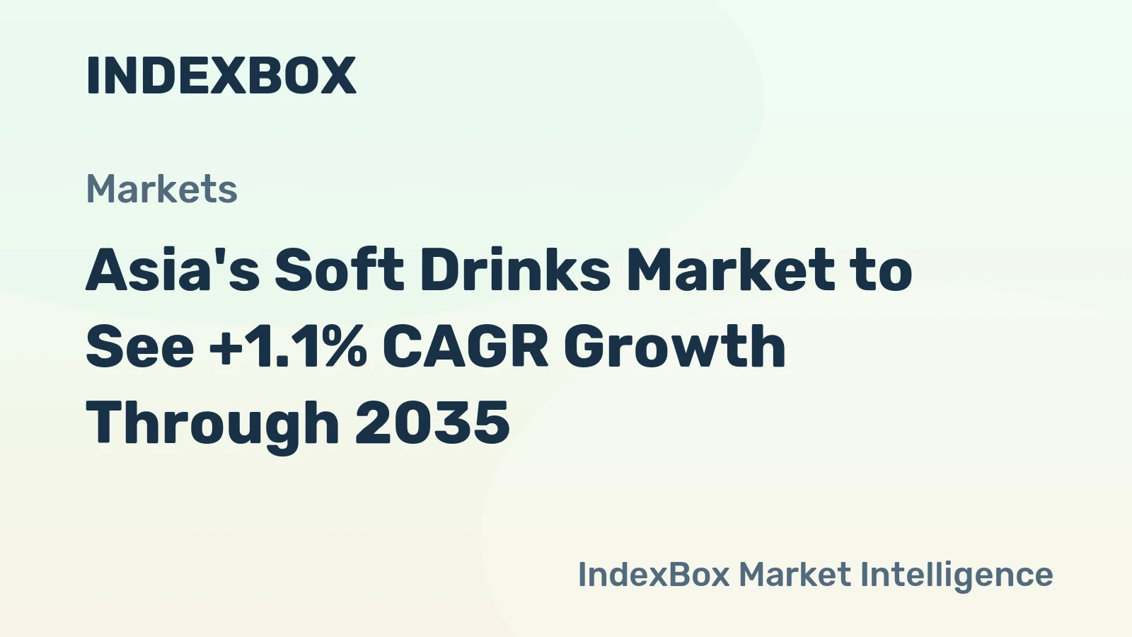 Asia's Soft Drinks Market to See +1.1% CAGR Growth Through 2035