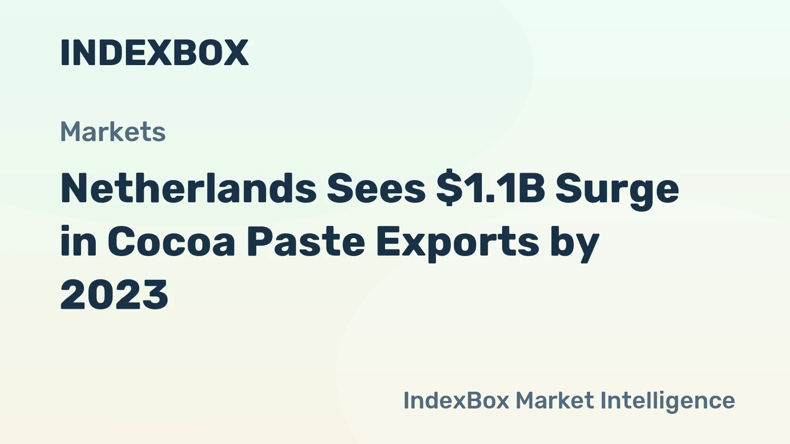Netherlands Sees $1.1B Surge in Cocoa Paste Exports by 2023