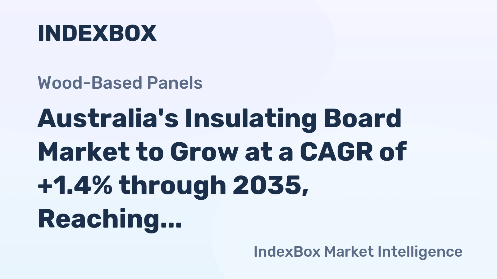 Australia's Insulating Board Market to Grow at a CAGR of +1.4% through 2035, Reaching $182M in Value
