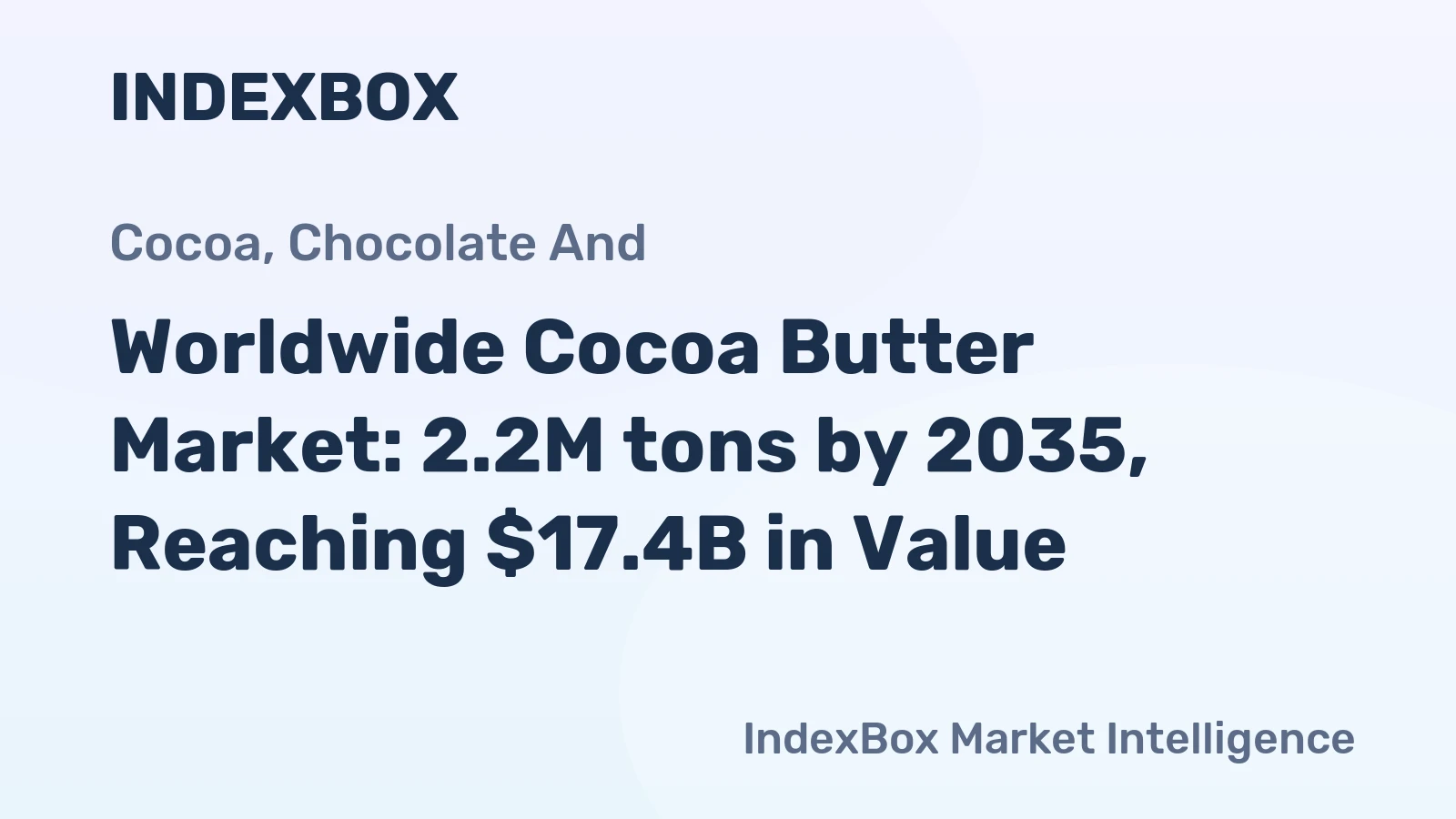 Worldwide Cocoa Butter Market: 2.2M tons by 2035, Reaching $17.4B in Value