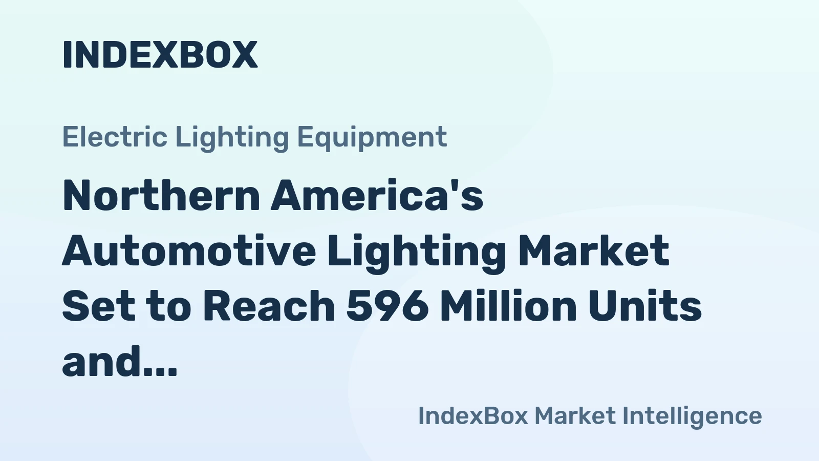 Northern America's Automotive Lighting Market Set to Reach 596 Million Units and $11.4 Billion by 2035