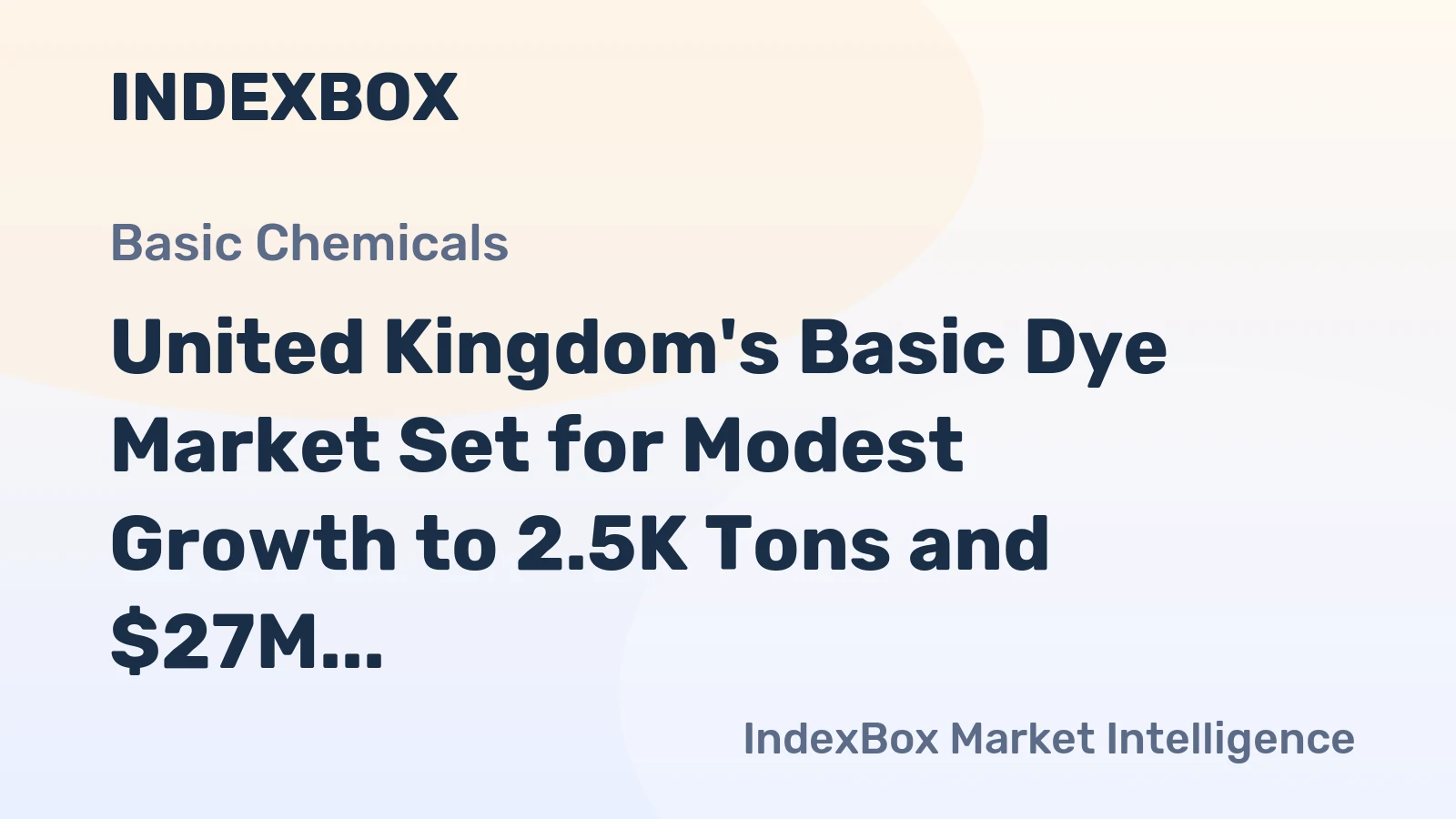 United Kingdom's Basic Dye Market Set for Modest Growth to 2.5K Tons and $27M