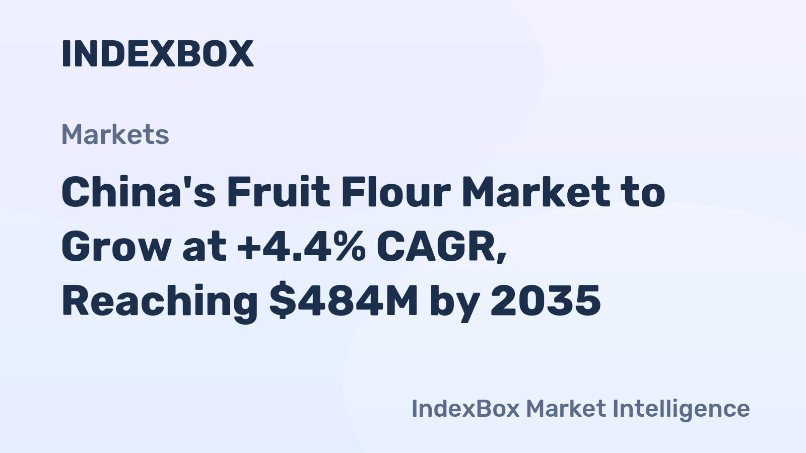 China's Fruit Flour Market to Grow at +4.4% CAGR, Reaching $484M by 2035