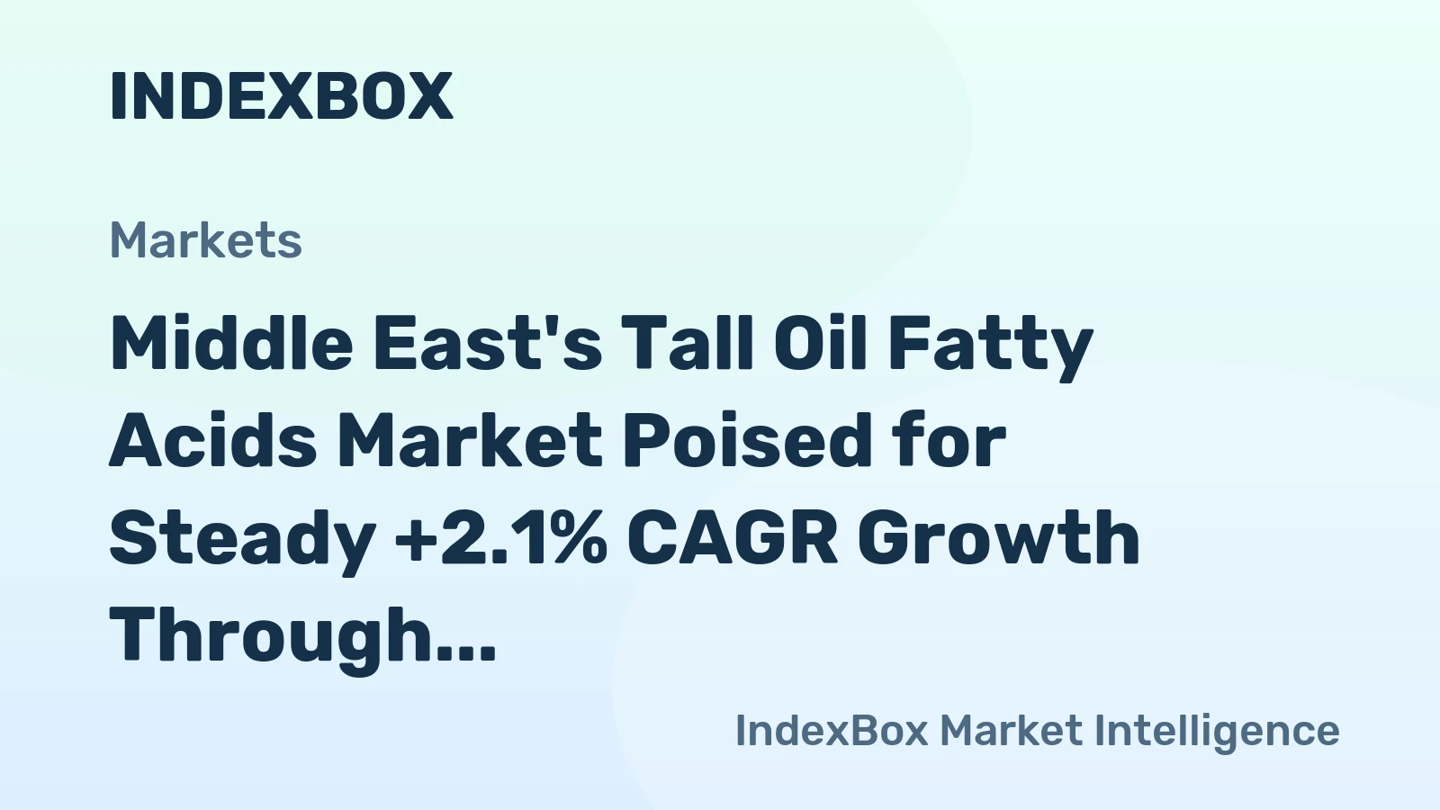 Middle East's Tall Oil Fatty Acids Market Poised for Steady +2.1% CAGR Growth Through 2035