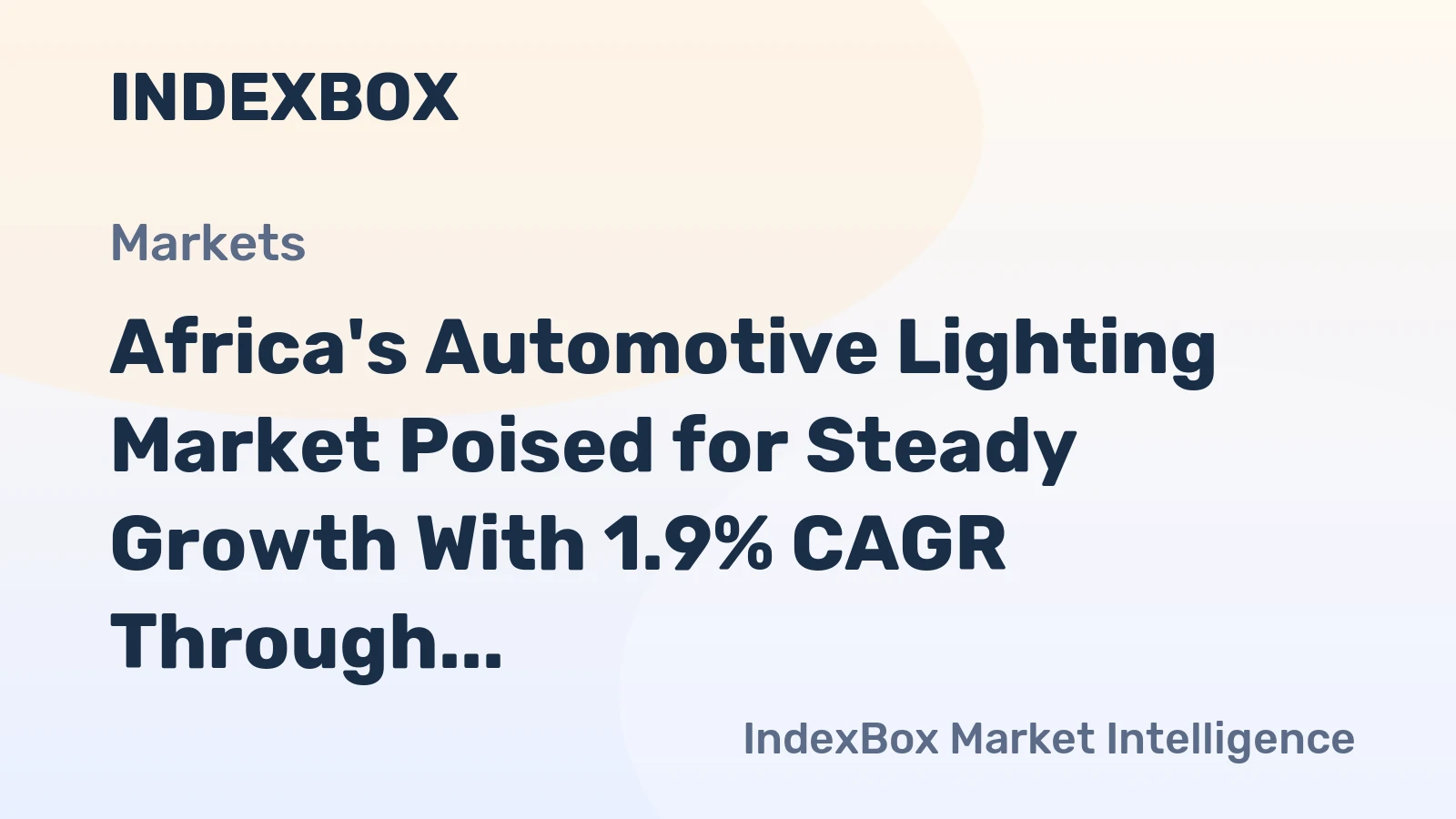 Africa's Automotive Lighting Market Poised for Steady Growth With 1.9% CAGR Through 2035