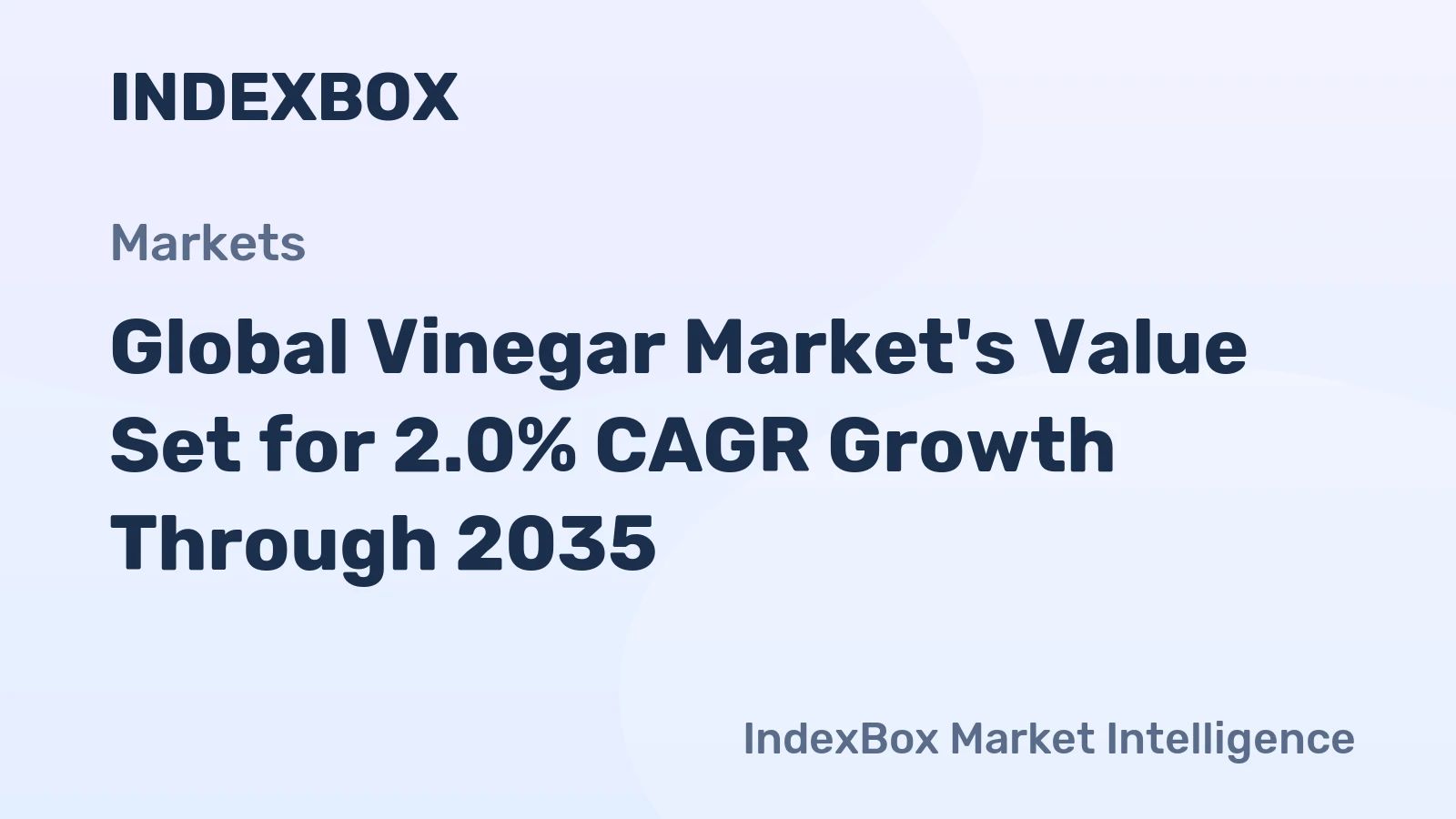 Global Vinegar Market's Value Set for 2.0% CAGR Growth Through 2035
