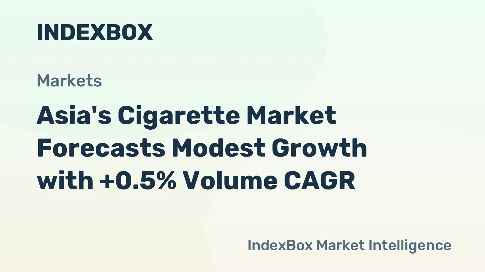 Asia's Cigarette Market Forecasts Modest Growth with +0.5% Volume CAGR