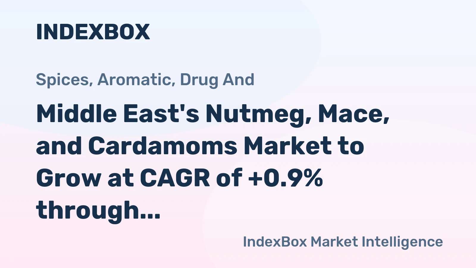Middle East's Nutmeg, Mace, and Cardamoms Market to Grow at CAGR of +0.9% through 2035