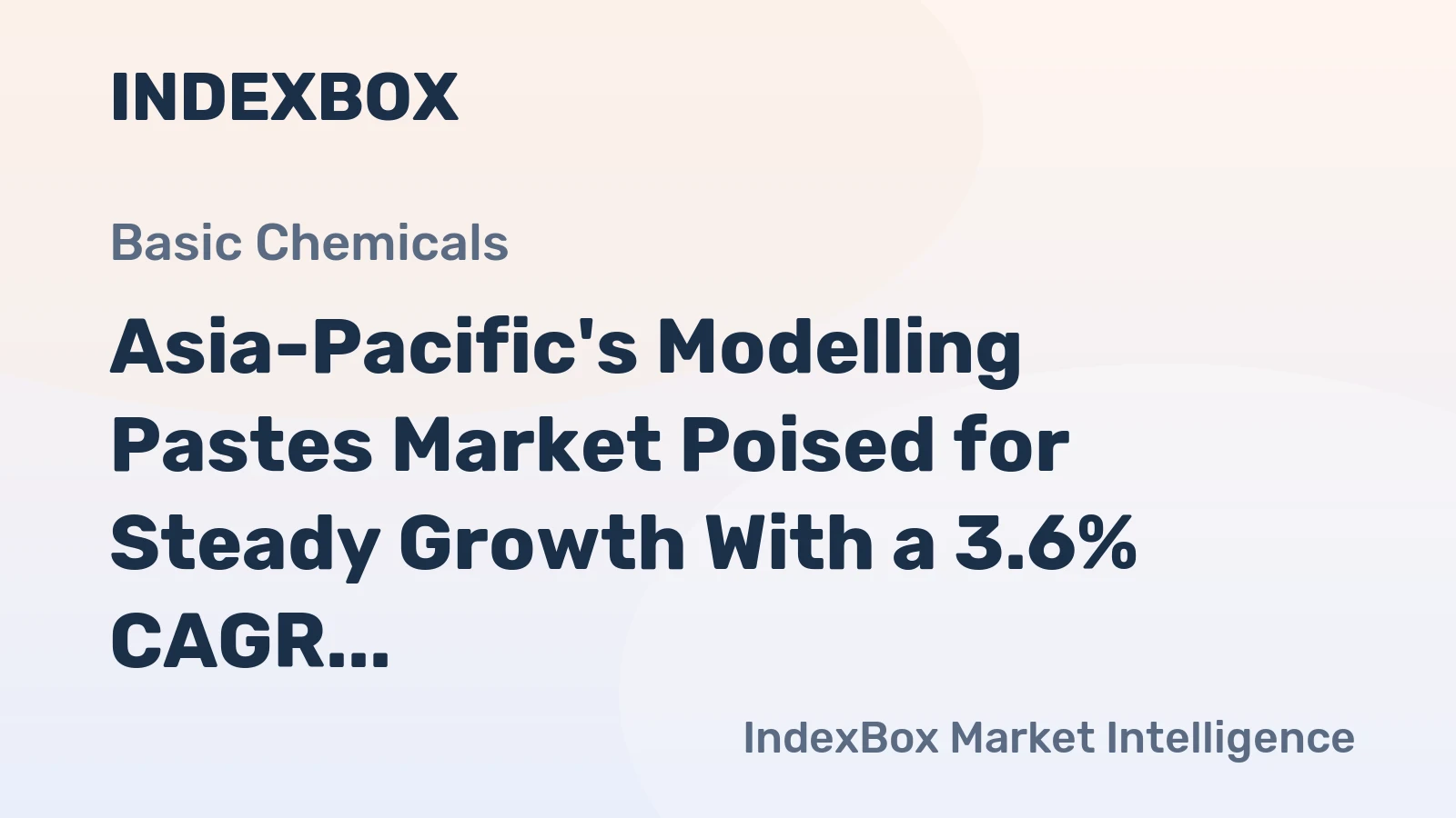 Asia-Pacific's Modelling Pastes Market Poised for Steady Growth With a 3.6% CAGR in Value Through 2035