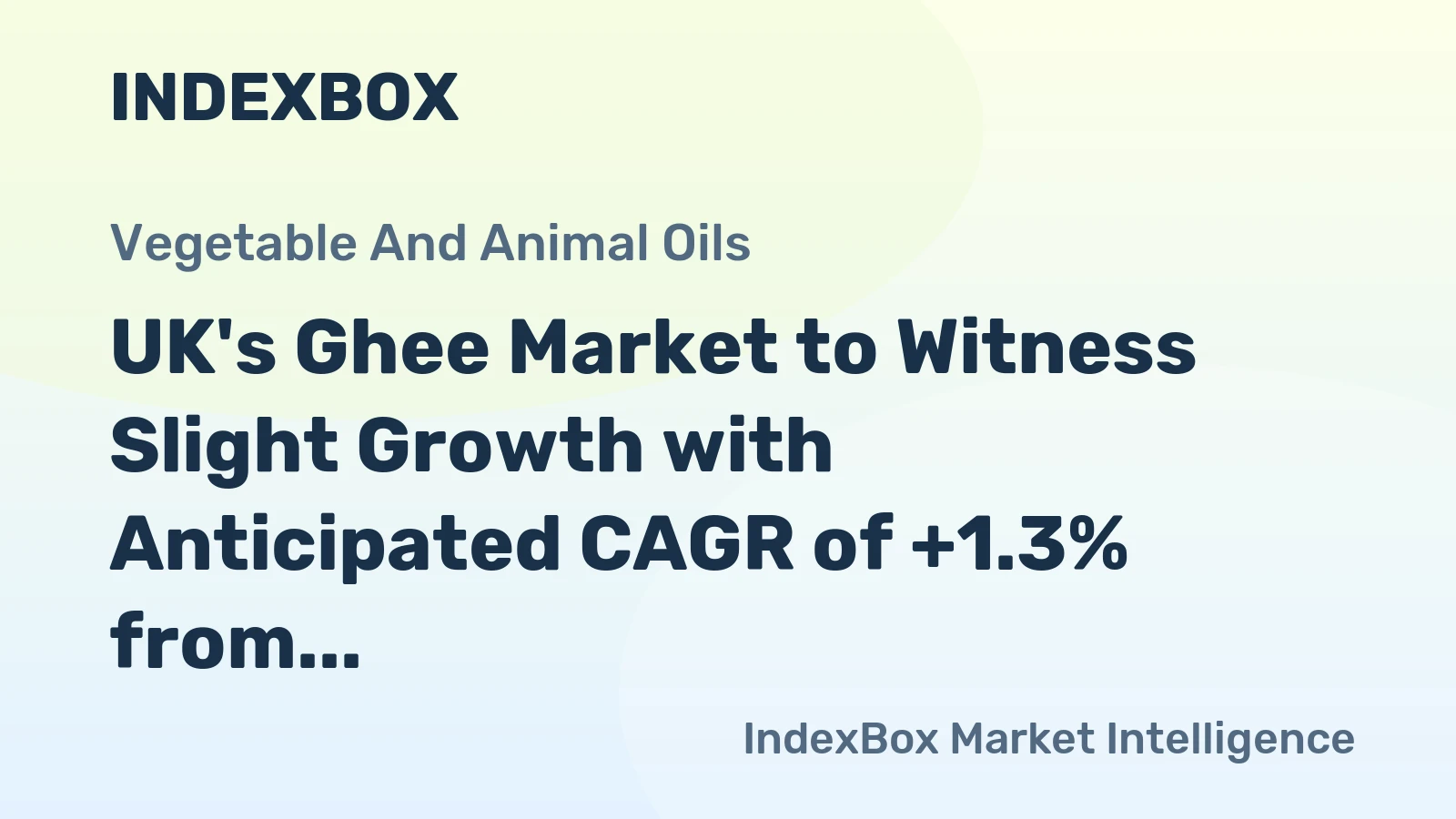 UK's Ghee Market to Witness Slight Growth with Anticipated CAGR of +1.3% from 2024 to 2035