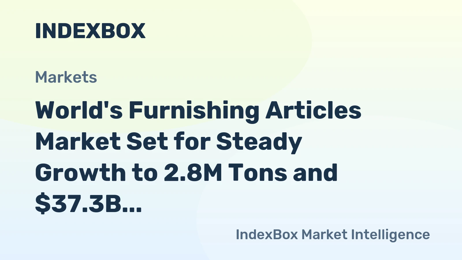 World's Furnishing Articles Market Set for Steady Growth to 2.8M Tons and $37.3B by 2035