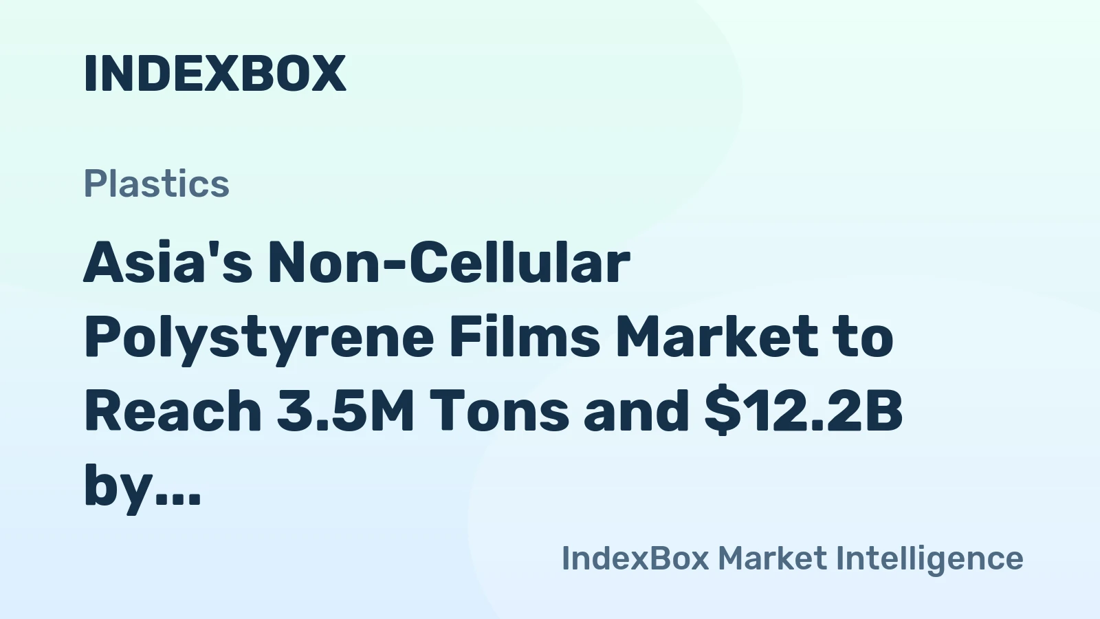 Asia's Non-Cellular Polystyrene Films Market to Reach 3.5M Tons and $12.2B by 2035