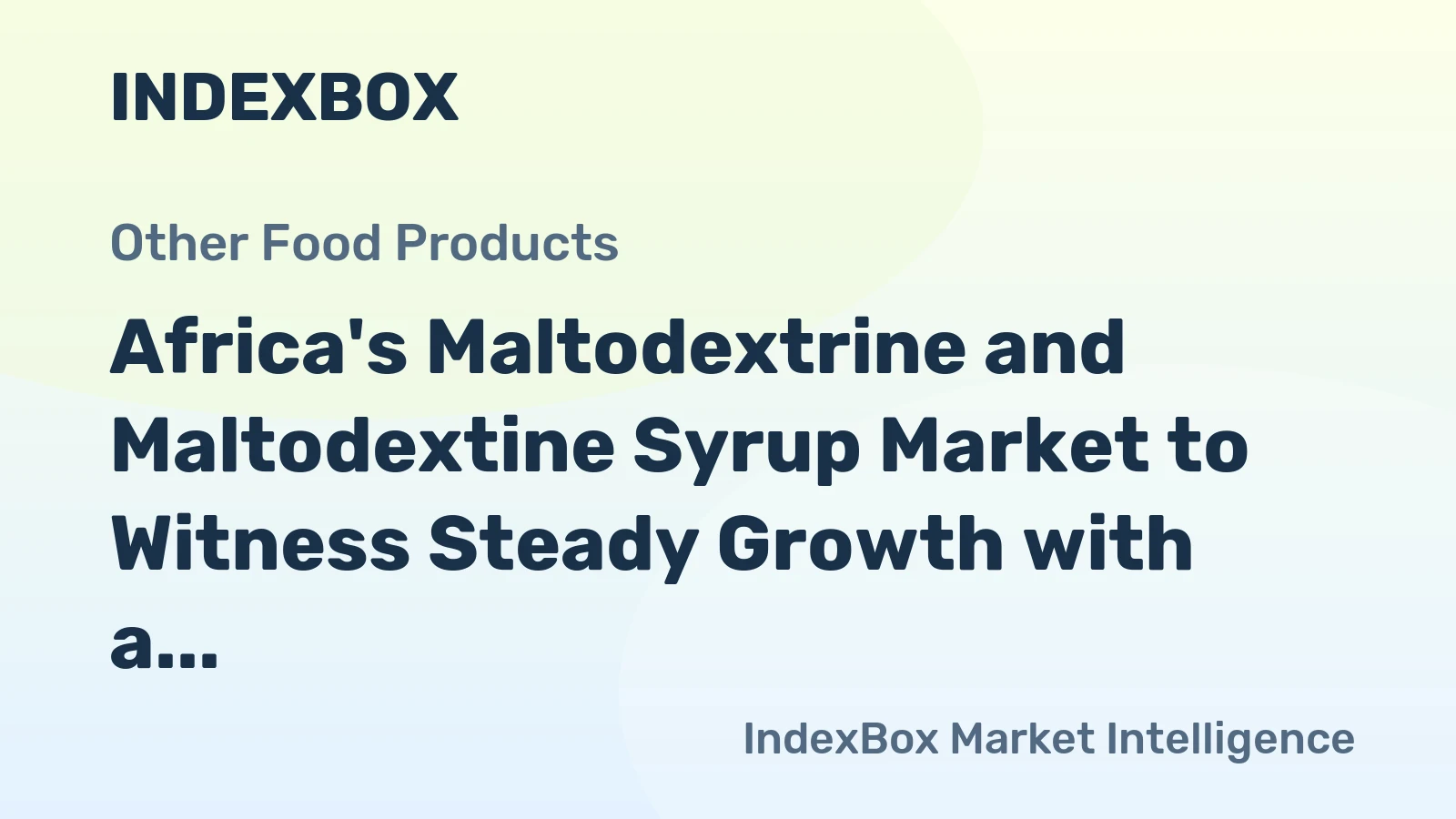 Africa's Maltodextrine and Maltodextine Syrup Market to Witness Steady Growth with a CAGR of +3.0% from 2024 to 2035, Anticipated to Reach 161K tons by 2035
