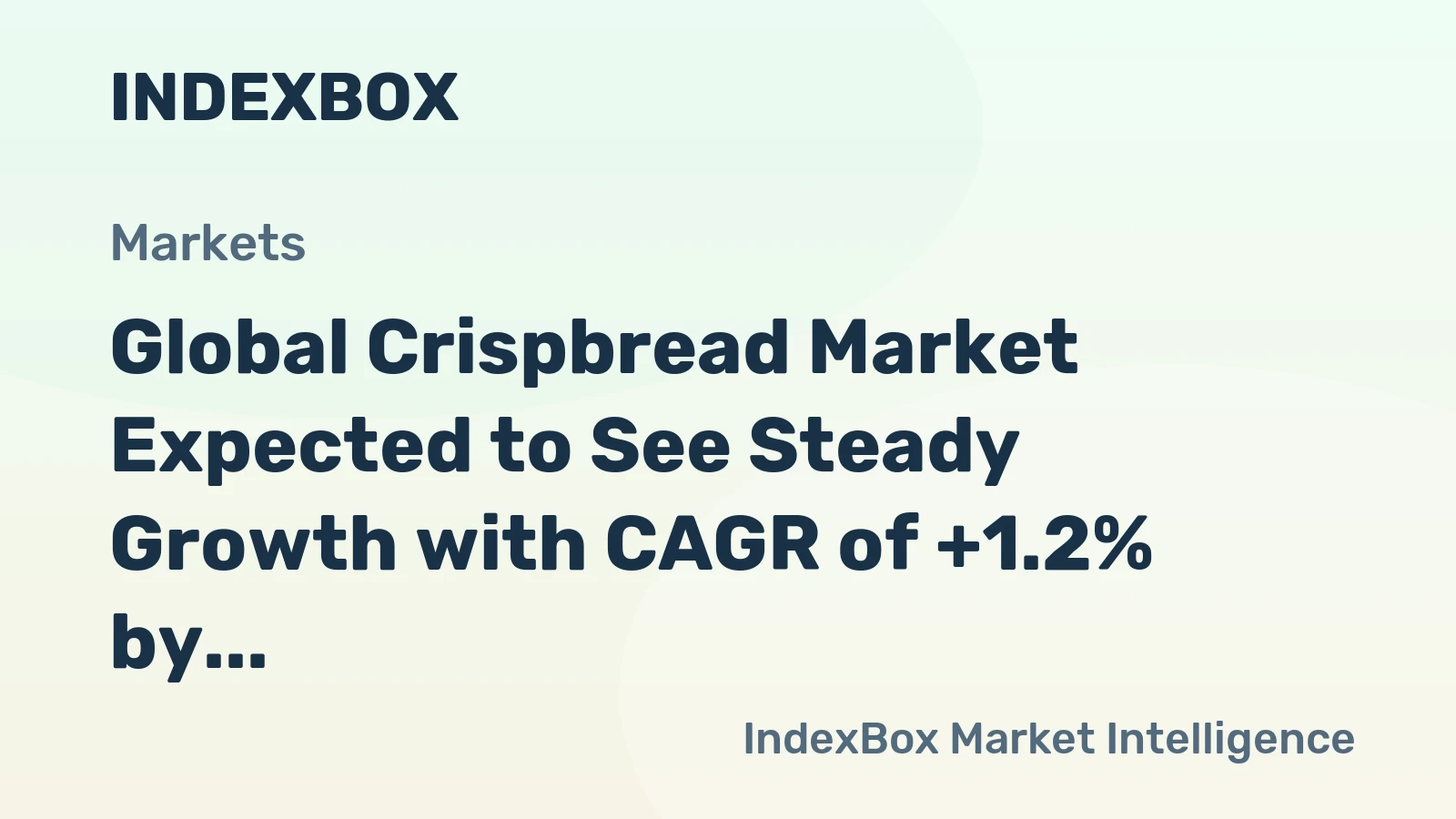 Global Crispbread Market Expected to See Steady Growth with CAGR of +1.2% by 2035