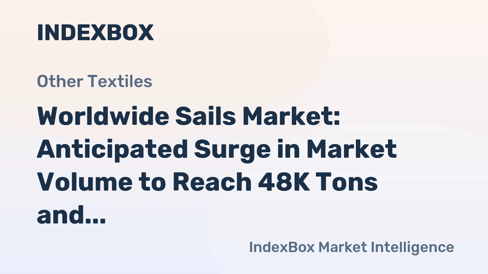 Worldwide Sails Market: Anticipated Surge in Market Volume to Reach 48K Tons and Market Value to $3B by 2030