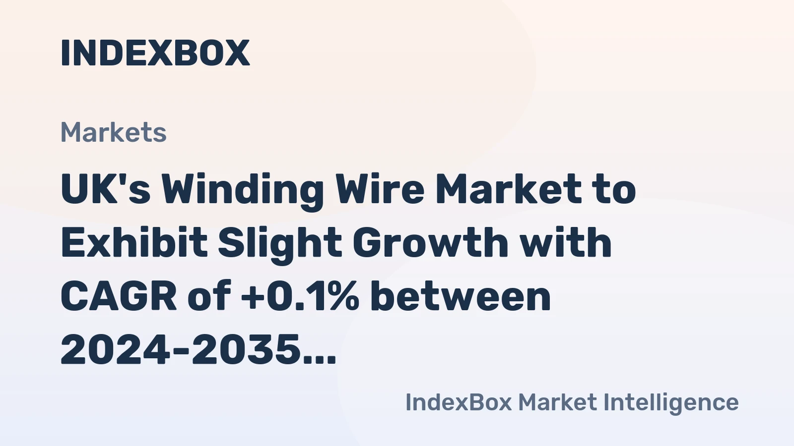 UK's Winding Wire Market to Exhibit Slight Growth with CAGR of +0.1% between 2024-2035