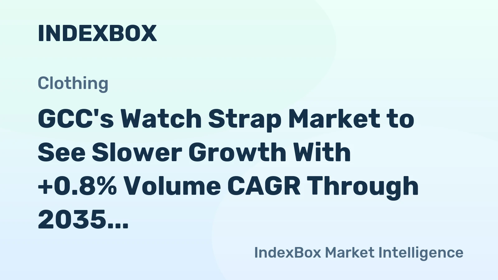 GCC's Watch Strap Market to See Slower Growth With +0.8% Volume CAGR Through 2035