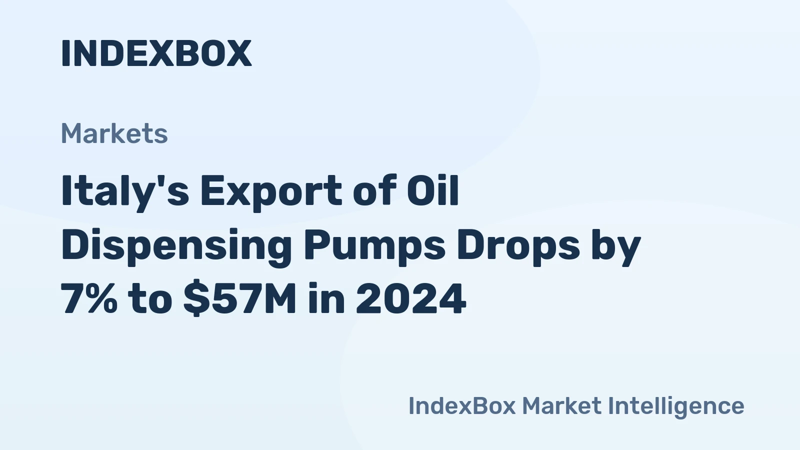 Italy's Export of Oil Dispensing Pumps Drops by 7% to $57M in 2024