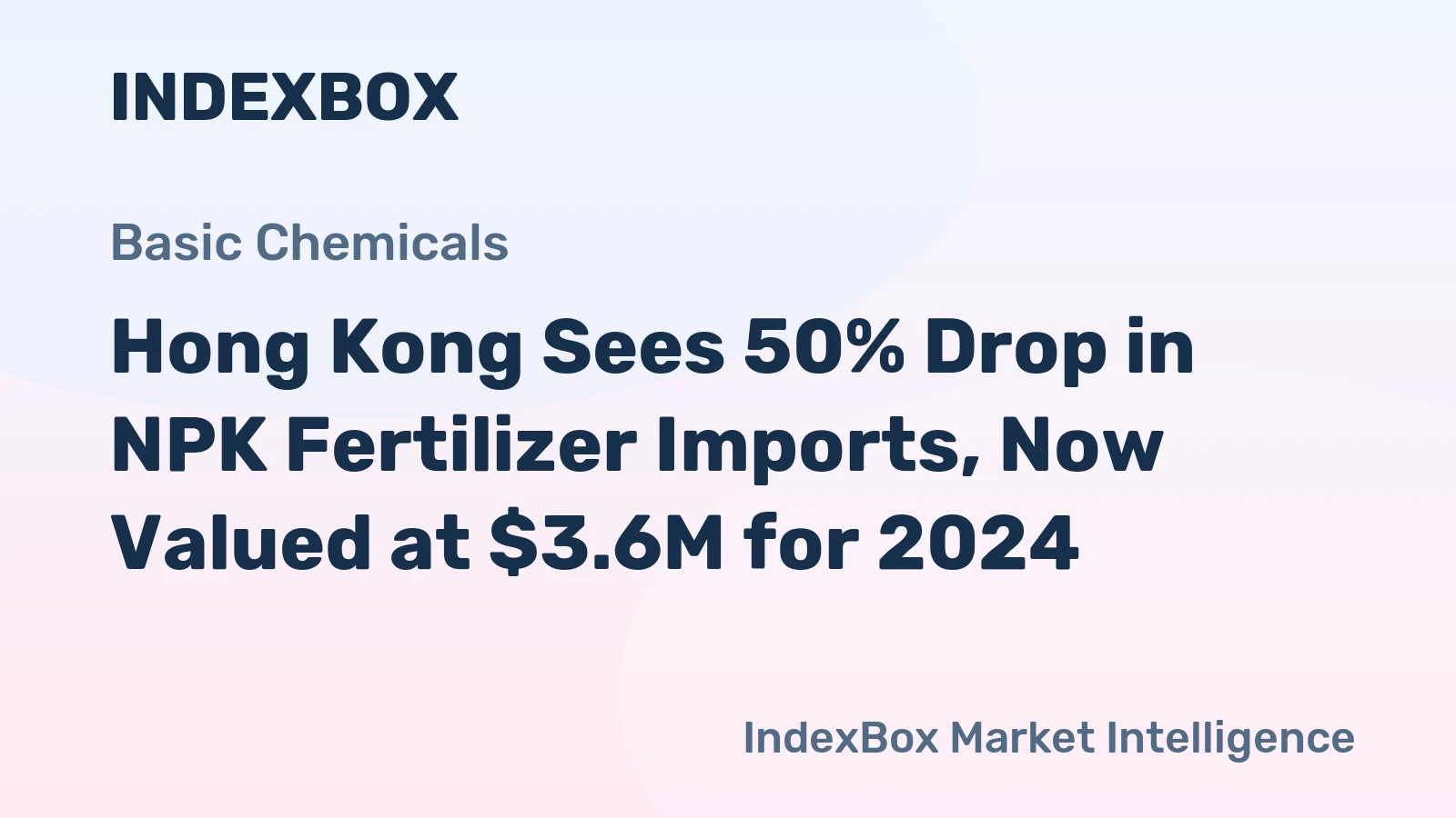 Hong Kong Sees 50% Drop in NPK Fertilizer Imports, Now Valued at $3.6M for 2024