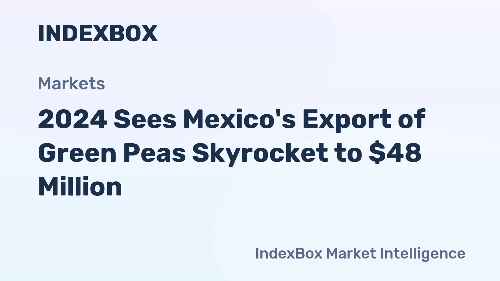 2024 Sees Mexico's Export of Green Peas Skyrocket to $48 Million