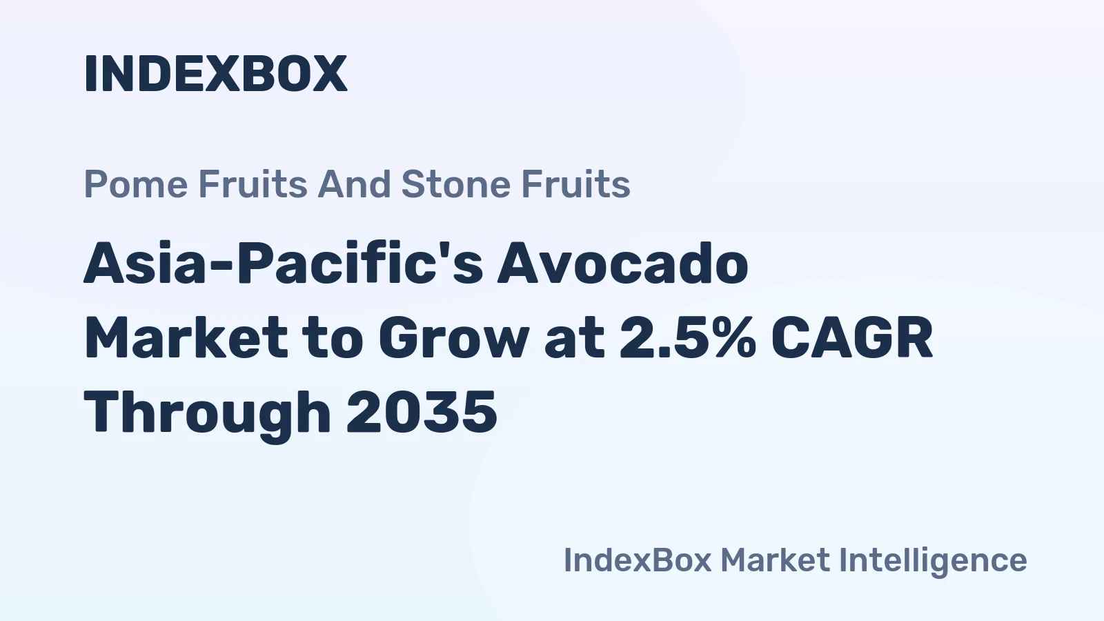 Asia-Pacific's Avocado Market to Grow at 2.5% CAGR Through 2035