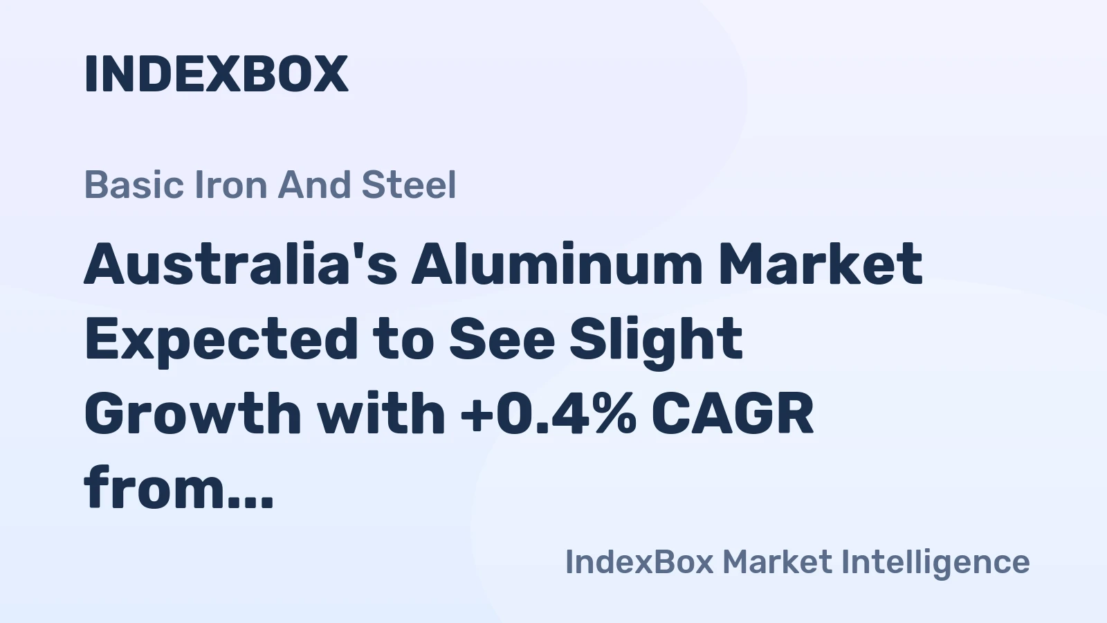 Australia's Aluminum Market Expected to See Slight Growth with +0.4% CAGR from 2024 to 2035