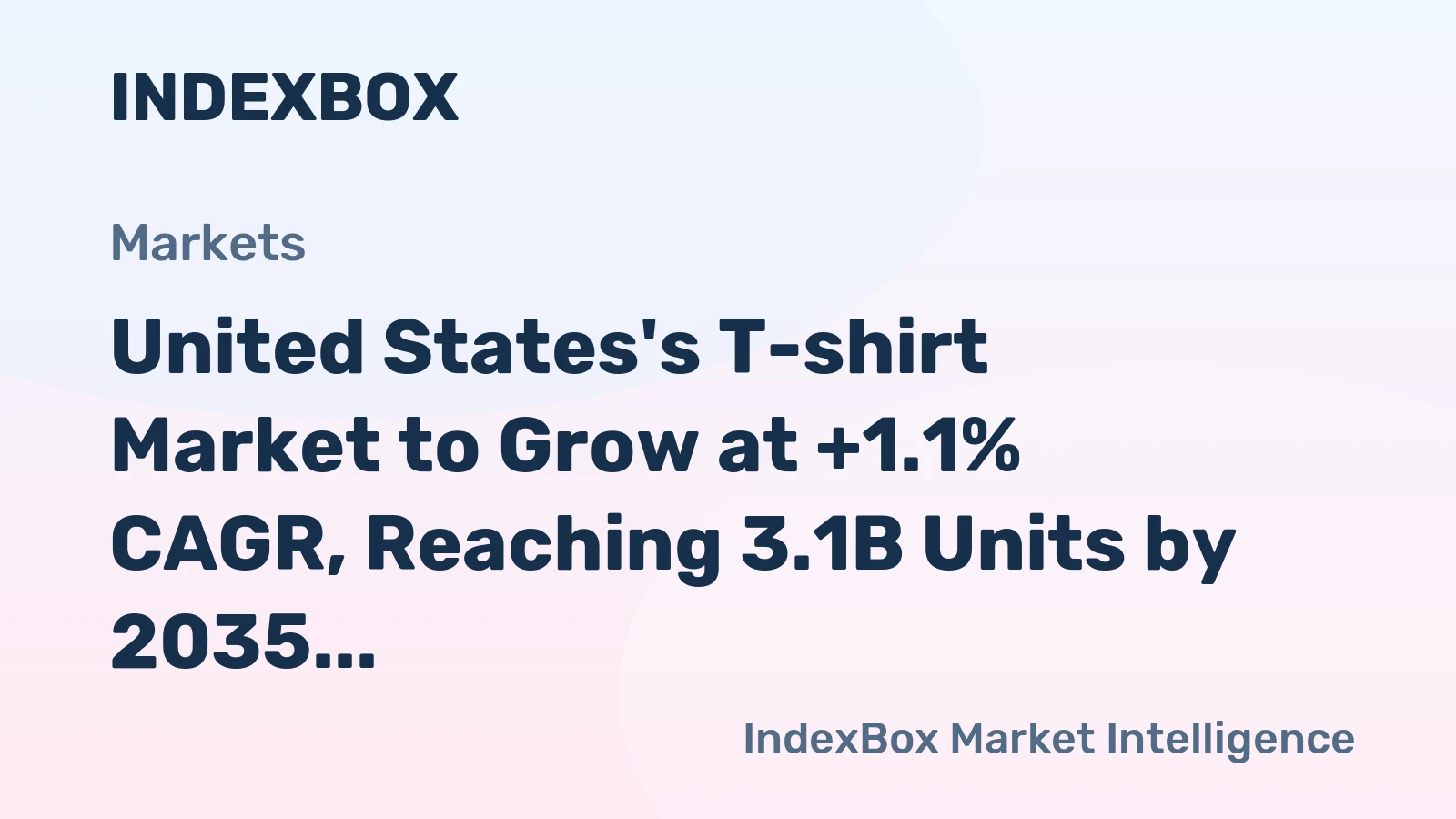 United States's T-shirt Market to Grow at +1.1% CAGR, Reaching 3.1B Units by 2035
