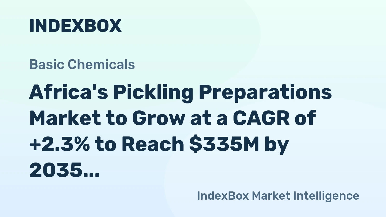 Africa's Pickling Preparations Market to Grow at a CAGR of +2.3% to Reach $335M by 2035