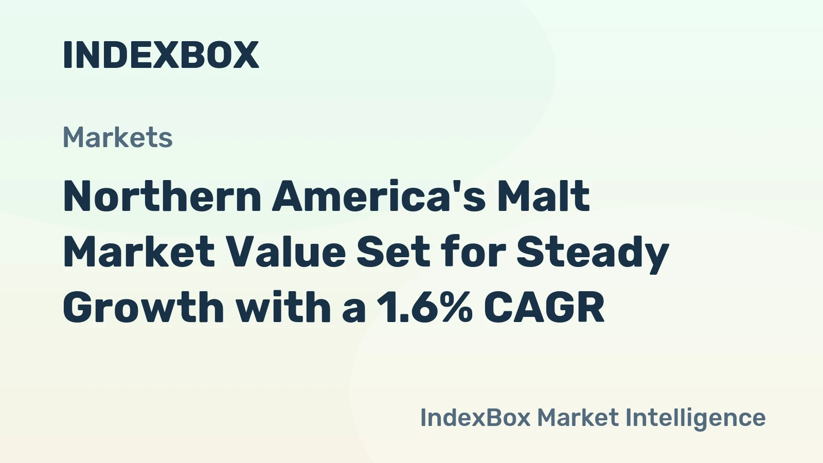 Northern America's Malt Market Value Set for Steady Growth with a 1.6% CAGR