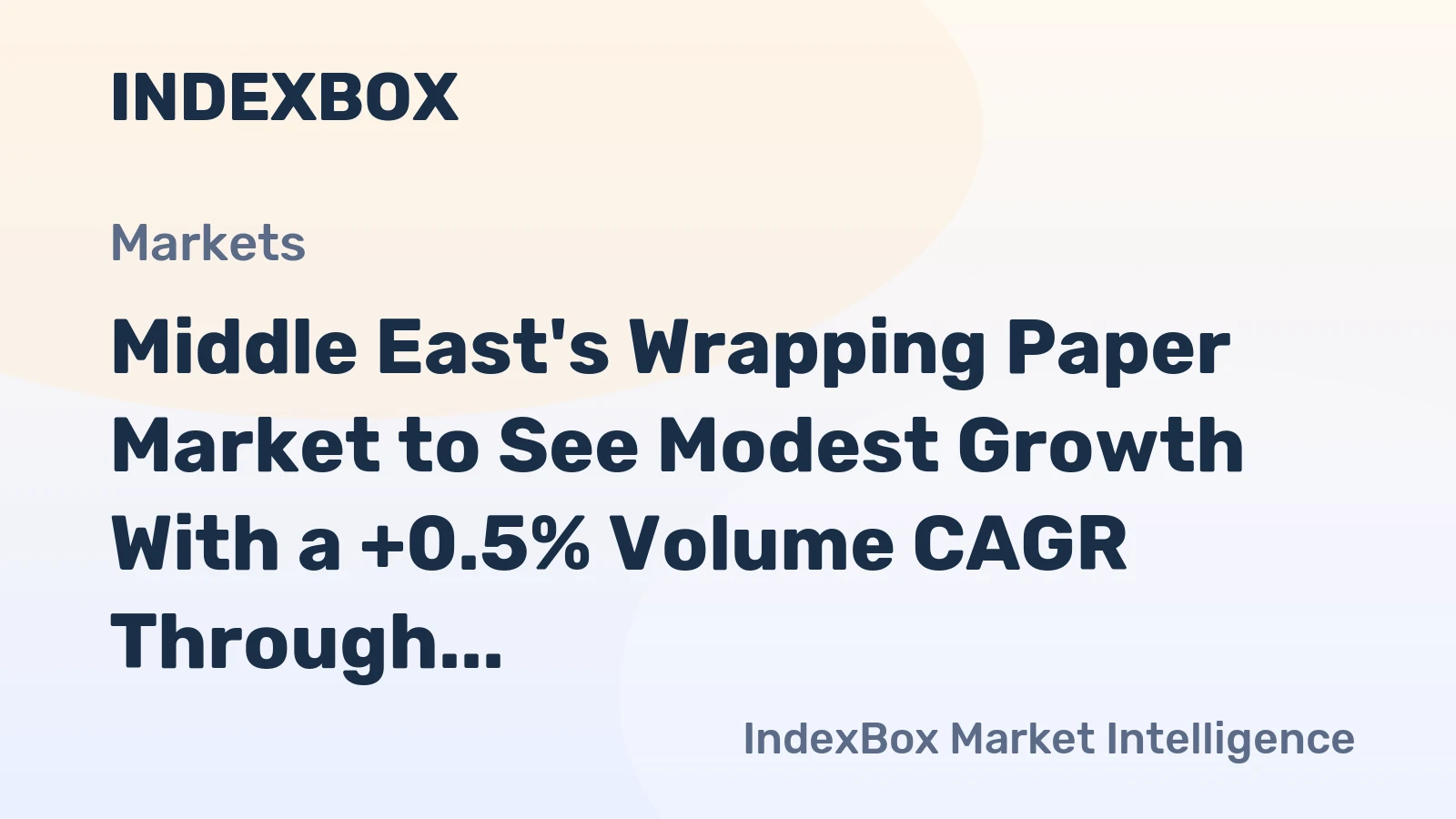 Middle East's Wrapping Paper Market to See Modest Growth With a +0.5% Volume CAGR Through 2035