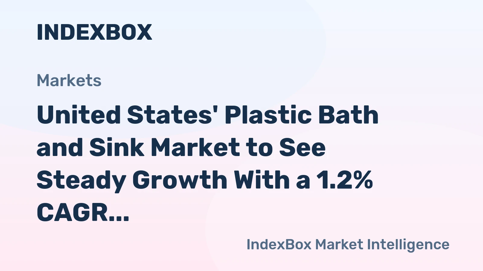 United States' Plastic Bath and Sink Market to See Steady Growth With a 1.2% CAGR Through 2035