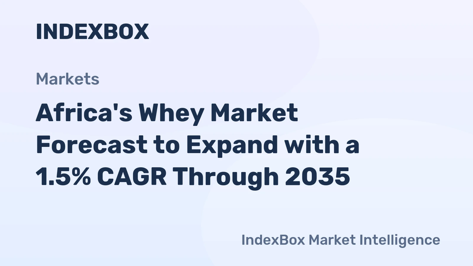 Africa's Whey Market Forecast to Expand with a 1.5% CAGR Through 2035