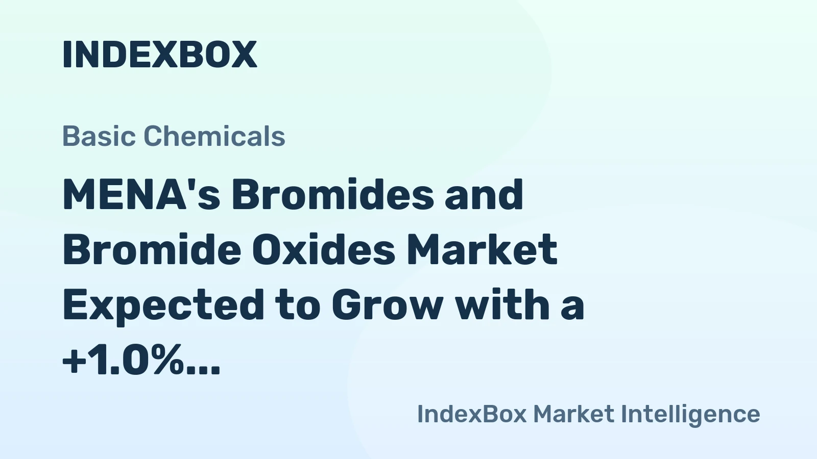 MENA's Bromides and Bromide Oxides Market Expected to Grow with a +1.0% CAGR, Reaching 139K Tons by 2035