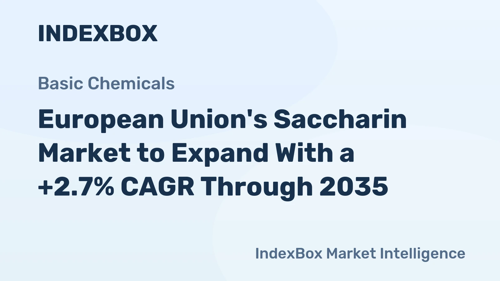 European Union's Saccharin Market to Expand With a +2.7% CAGR Through 2035