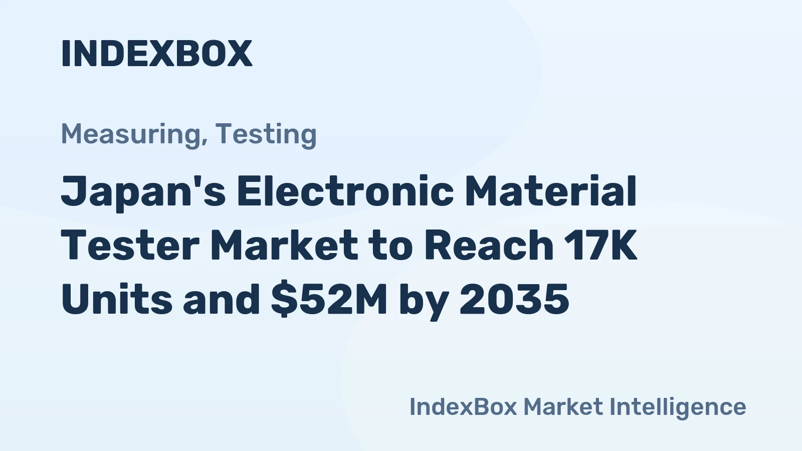 Japan's Electronic Material Tester Market to Reach 17K Units and $52M by 2035