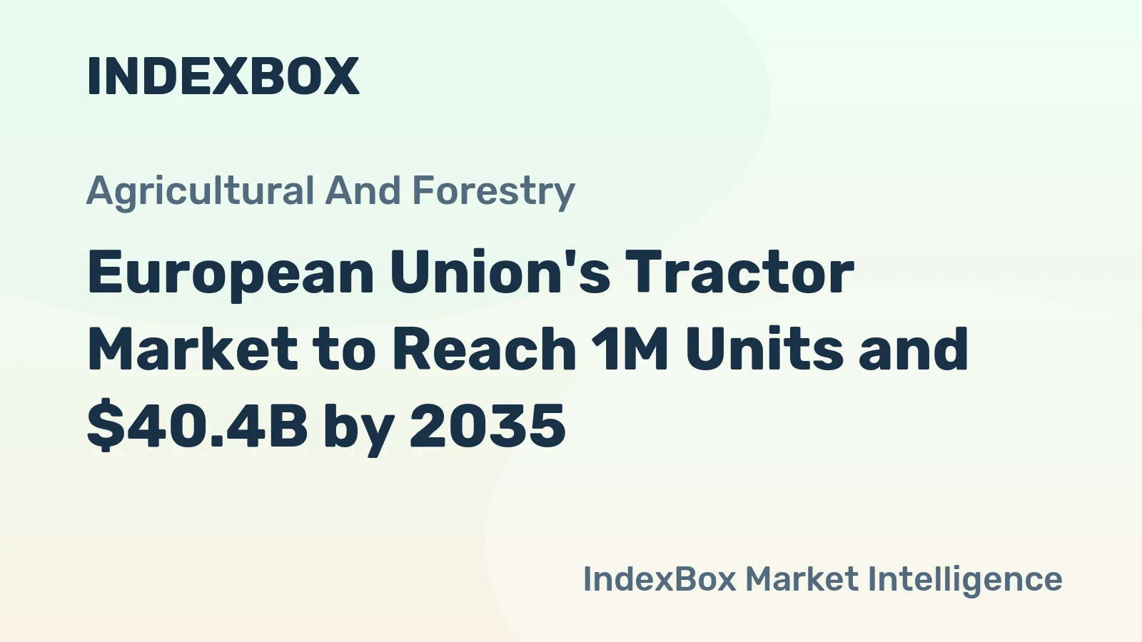 European Union's Tractor Market to Reach 1M Units and $40.4B by 2035