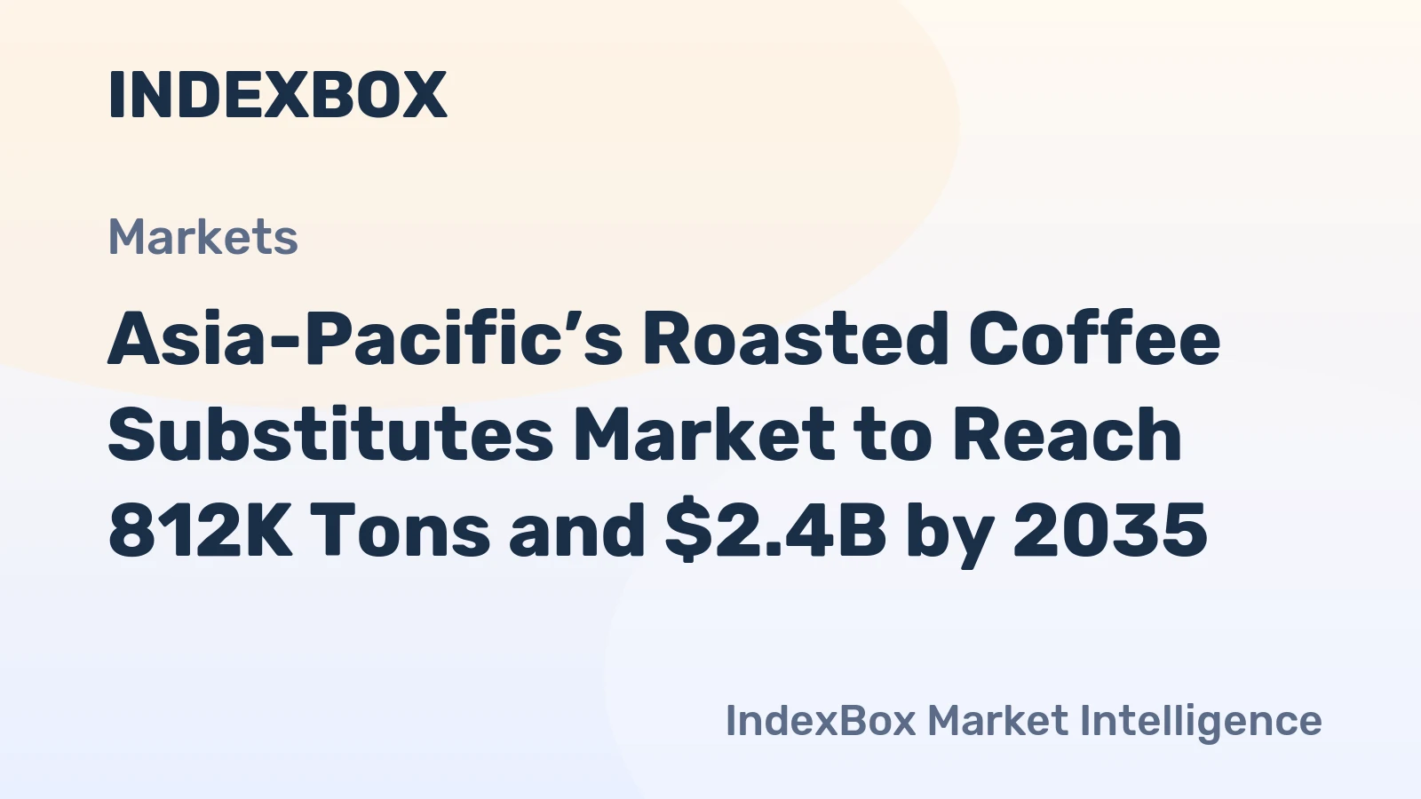 Asia-Pacific’s Roasted Coffee Substitutes Market to Reach 812K Tons and $2.4B by 2035