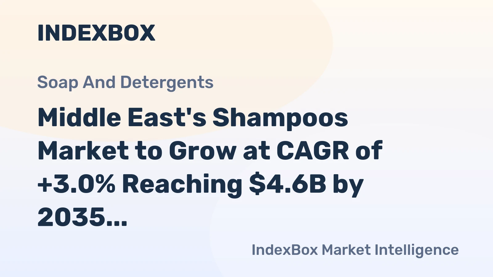 Middle East's Shampoos Market to Grow at CAGR of +3.0% Reaching $4.6B by 2035