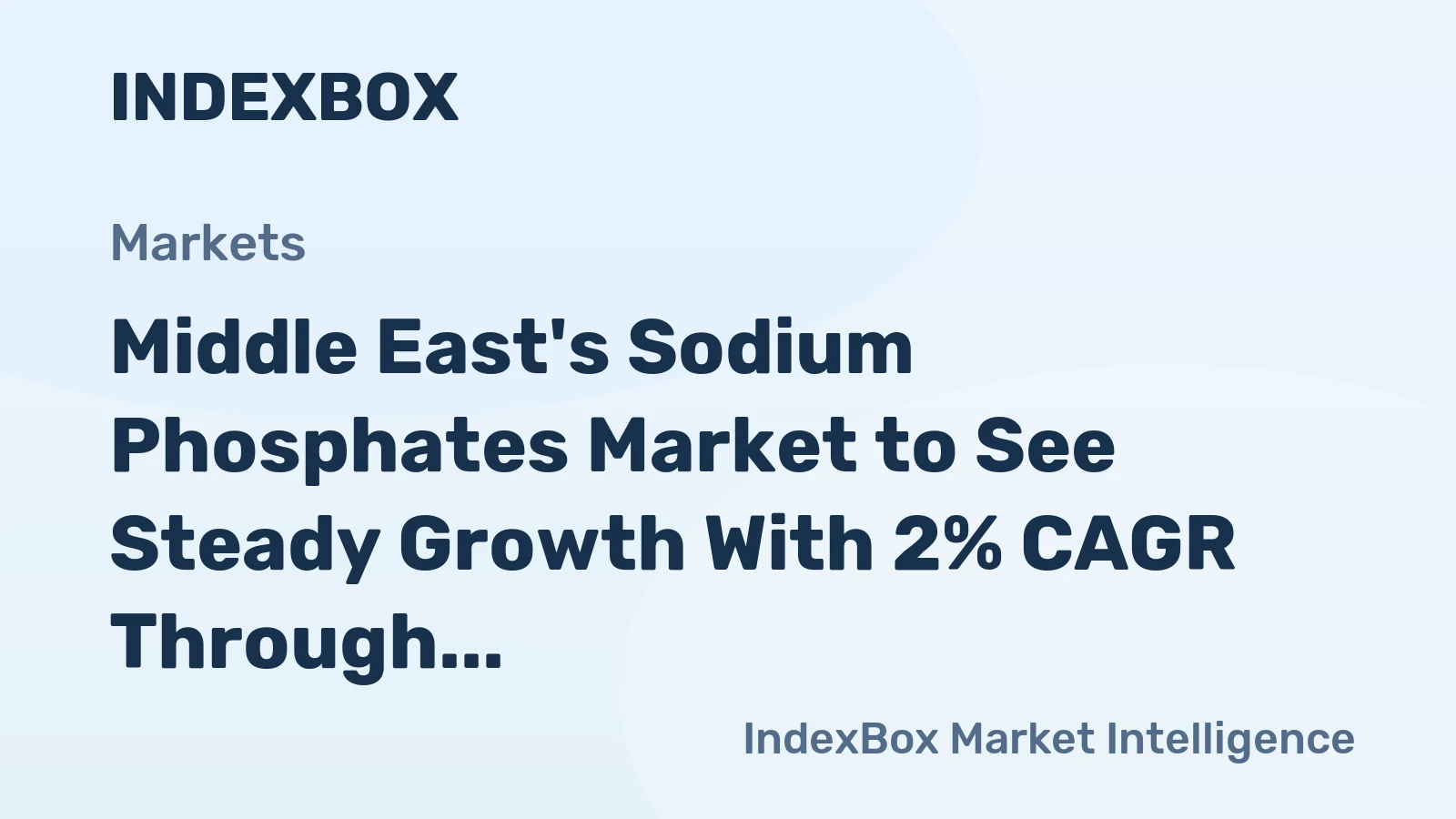 Middle East's Sodium Phosphates Market to See Steady Growth With 2% CAGR Through 2035