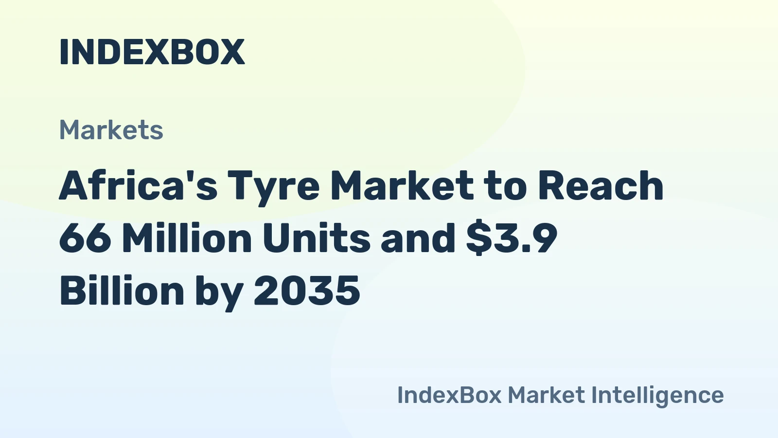 Africa's Tyre Market to Reach 66 Million Units and $3.9 Billion by 2035