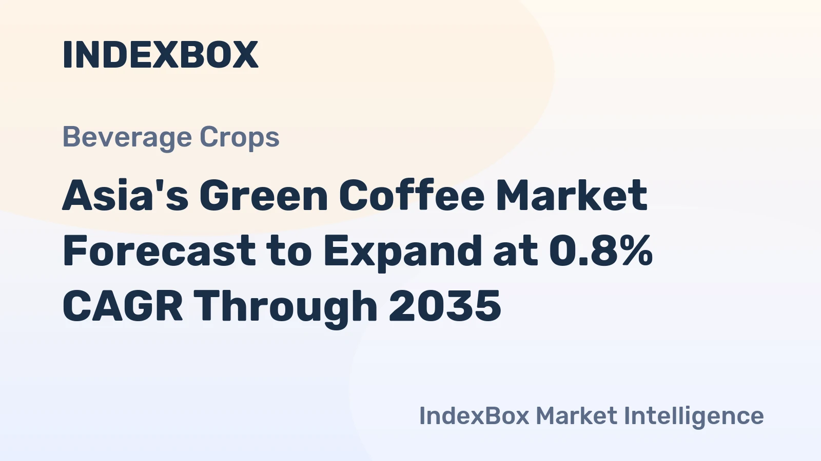 Asia's Green Coffee Market Forecast to Expand at 0.8% CAGR Through 2035