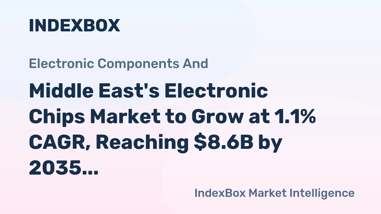 Middle East's Electronic Chips Market to Grow at 1.1% CAGR, Reaching $8.6B by 2035