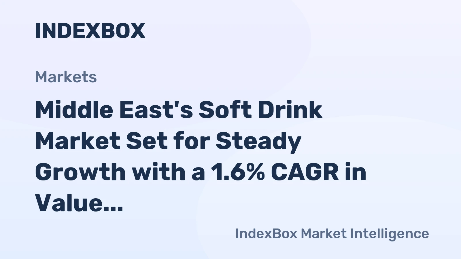 Middle East's Soft Drink Market Set for Steady Growth with a 1.6% CAGR in Value